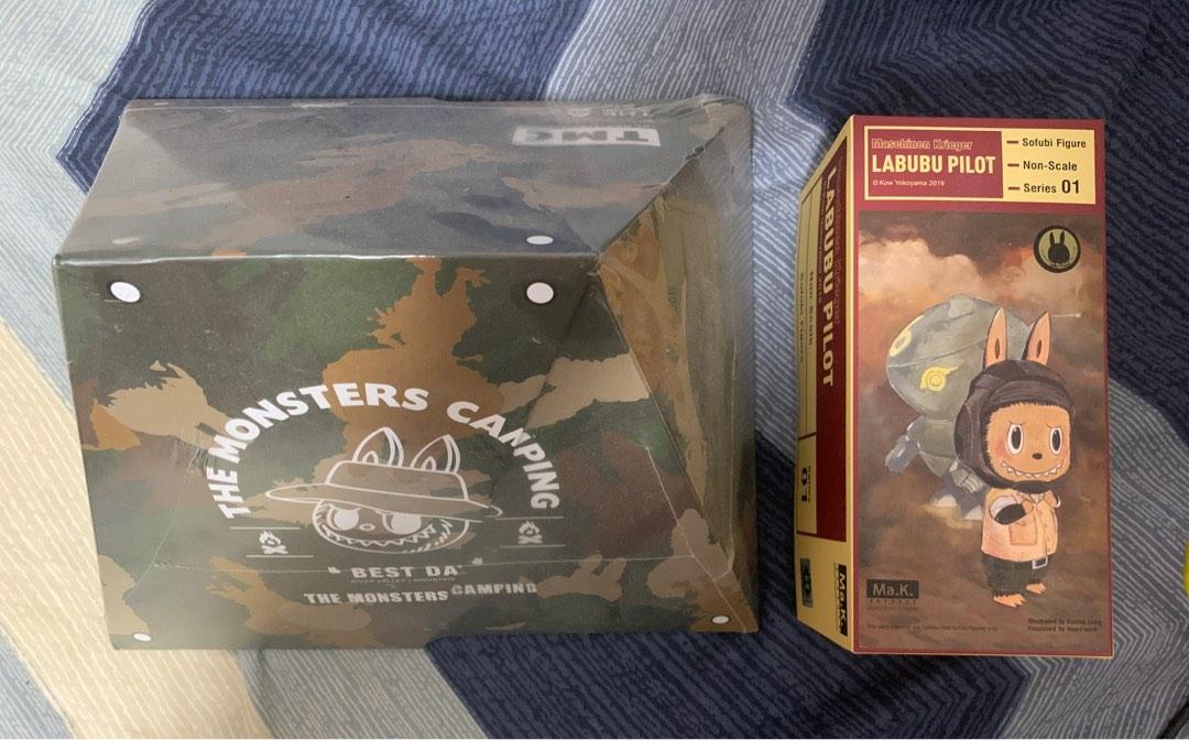 Labubu pilot + labubu camping, 興趣及遊戲, 玩具 & 遊戲類 - Carousell