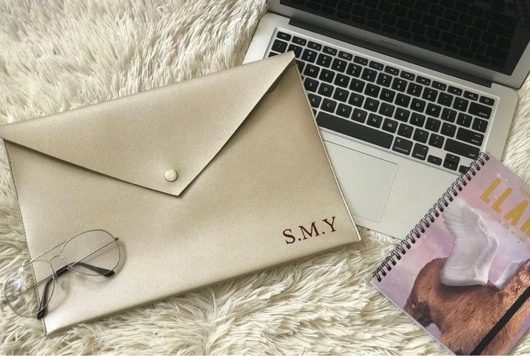 Leather Laptop Sleeves Envelope Type in Gold, Computers & Tech, Parts ...