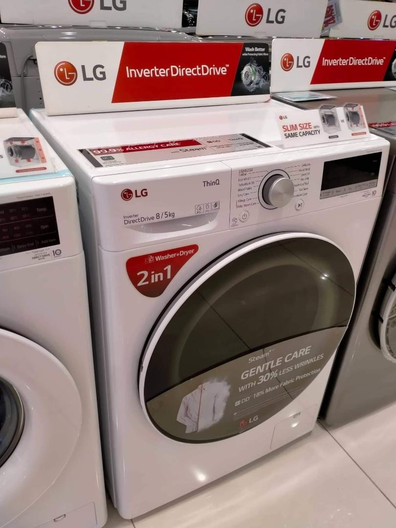 LG FRONT LOAD WASHER & DRYER INVERTER DIRECT DRIVE WASHING MACHINE, TV ...