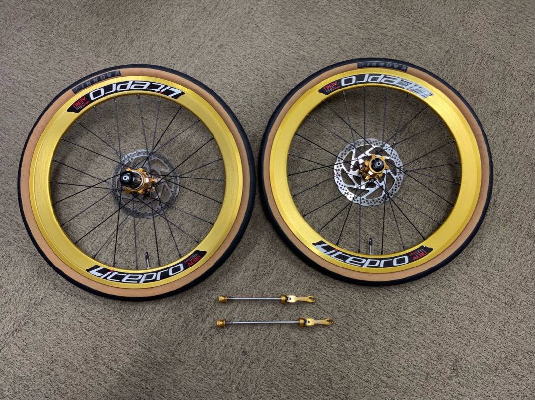 Litepro 451 Aero wheelset (GOLD), Sports Equipment, Bicycles & Parts ...