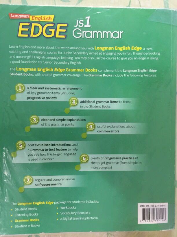 Longman English Edge Grammar JS1, 興趣及遊戲, 書本 & 文具, 教科書 - Carousell