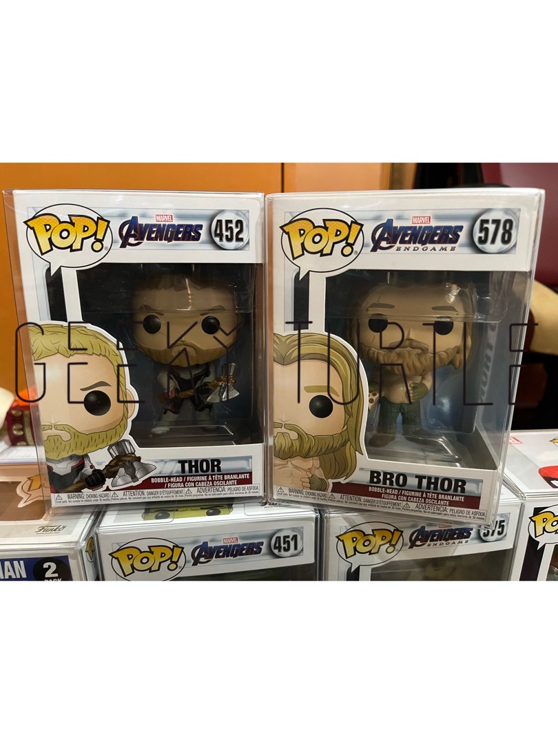 Marvel Funko Pop - Avengers Endgame (Thor #452, Bro Thor #578), Hobbies ...