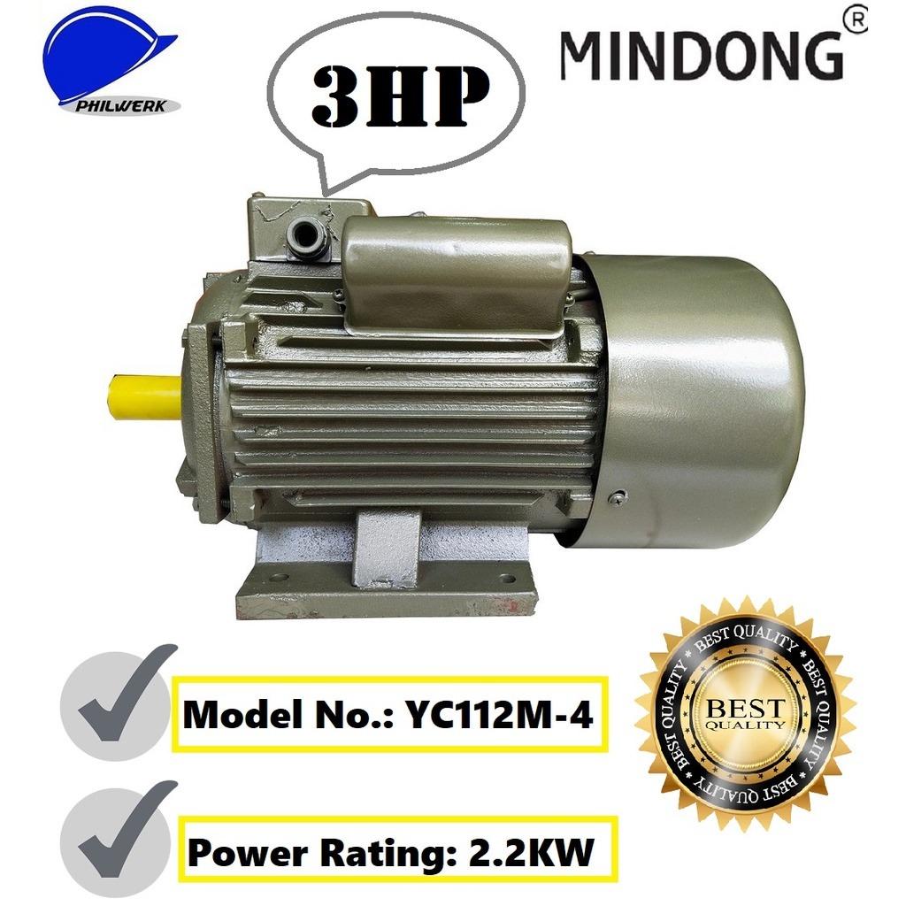 MINDONG Electric Motor 3HP Single Phase (YC112M-4), Commercial ...