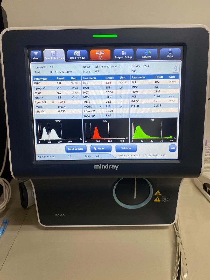 Mindray Automated Hematology Analyzer 3 Parts, Computers & Tech ...