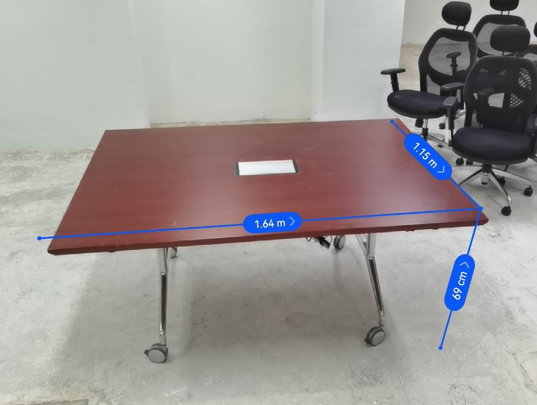 Modern Mobile Conference Table - Solid Wood, HandTrigger Fold mechanism ...