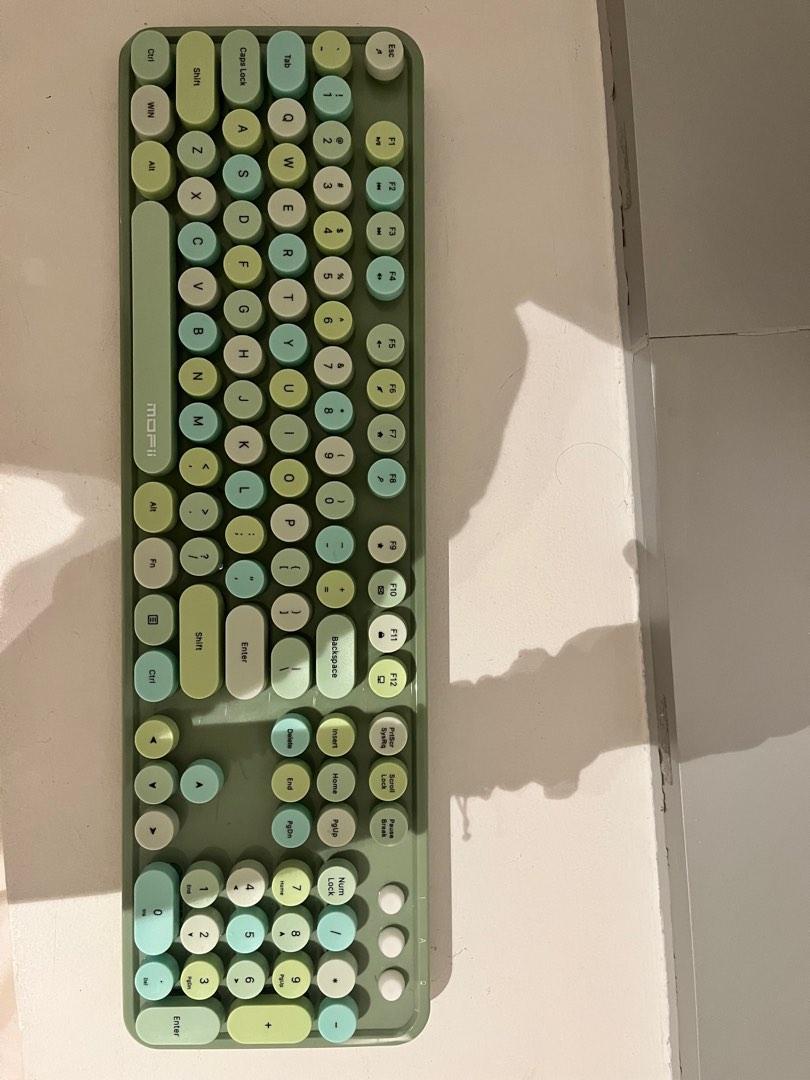 MOFI wireless green keyboard and mouse, Computers & Tech, Parts ...