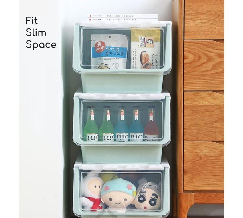 Movable Storage Box- Removable Wheel Home Organizer Plastic Container ...