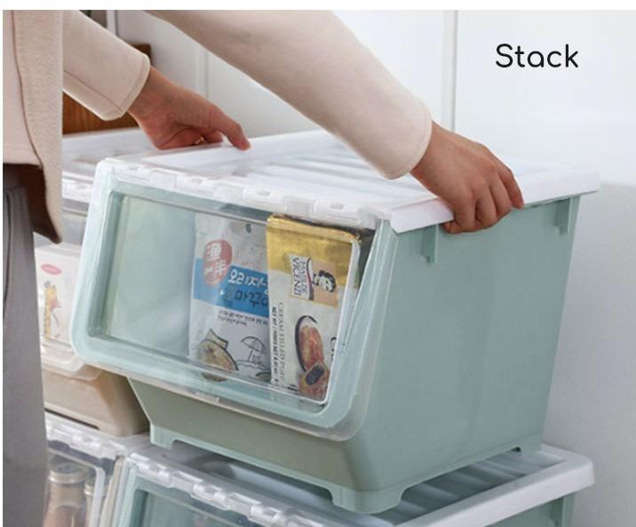 Movable Storage Box- Removable Wheel Home Organizer Plastic Container ...