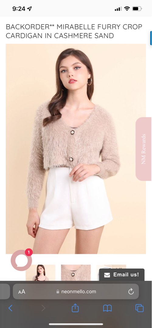 Neonmello Mirabelle Furry Crop Cardigan, Women's Fashion, Tops ...