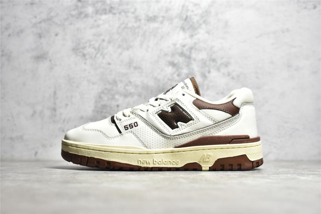 New Balance BB550 White brown shoes, Women's Fashion, Footwear ...