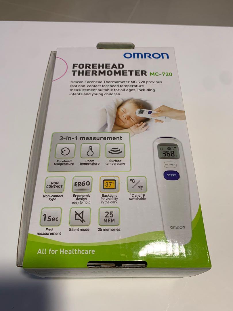 OMRON Forehead Thermometer MC-720, Health & Nutrition, Thermometers on ...