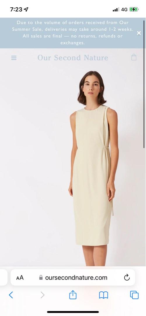 OSN Pleat Shoulder Dress in S, Women's Fashion, Dresses & Sets, Dresses ...
