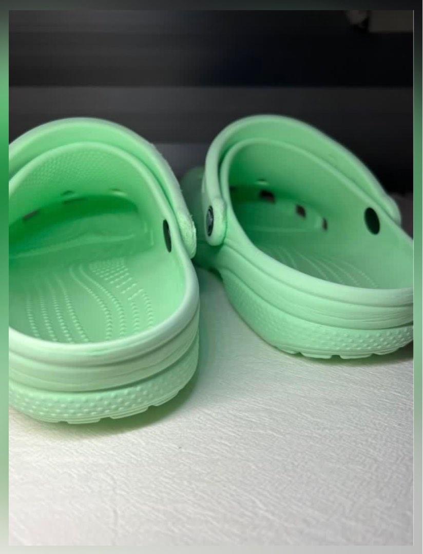 Pistachio Crocs Classic Clogs, Women's Fashion, Footwear, Slippers and ...