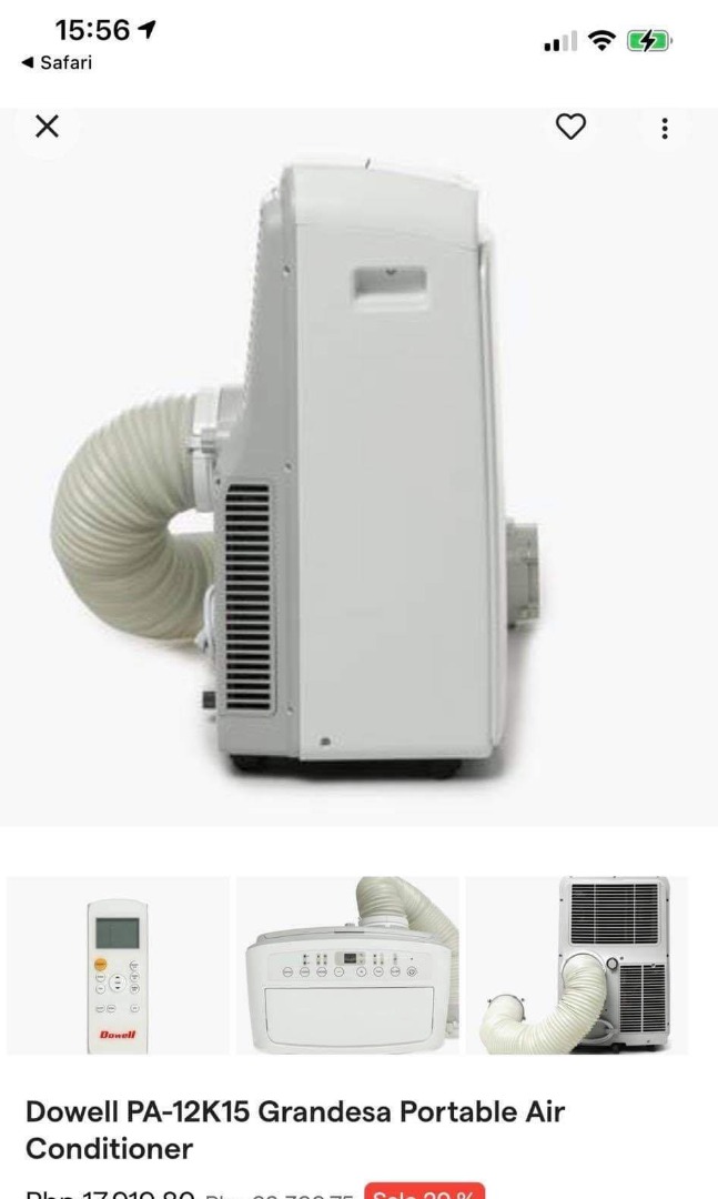 Portable Aircon 1.5hp Dowell 12k18a 35%dsct, TV & Home Appliances, Air ...