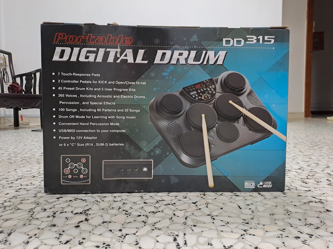 Portable electric drum - Medeli DD315, Hobbies & Toys, Music & Media ...