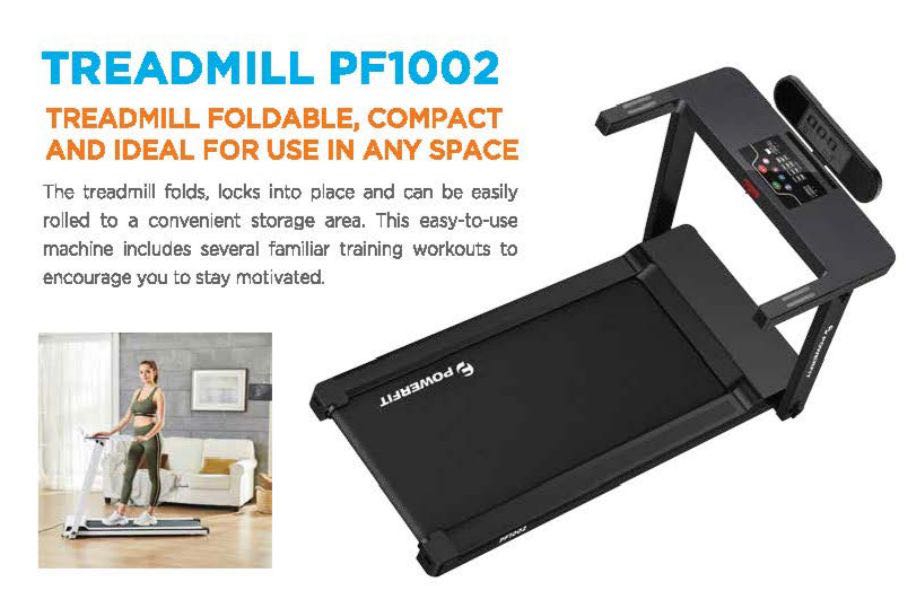 Powerfit Foldable home treadmill, Sports Equipment, Exercise & Fitness ...