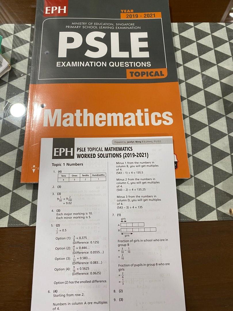 PSLE Mathematics 2019 - 2021 Topical, Hobbies & Toys, Books & Magazines ...