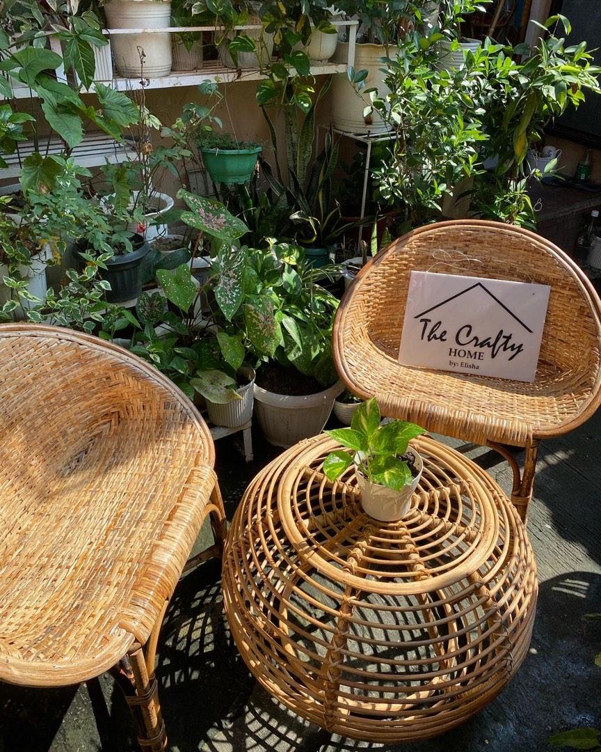 RATTAN EGG CHAIR WITH TABLE/RATTAN CHAIR AND TABLE SET/RATTAN CHAIR ...
