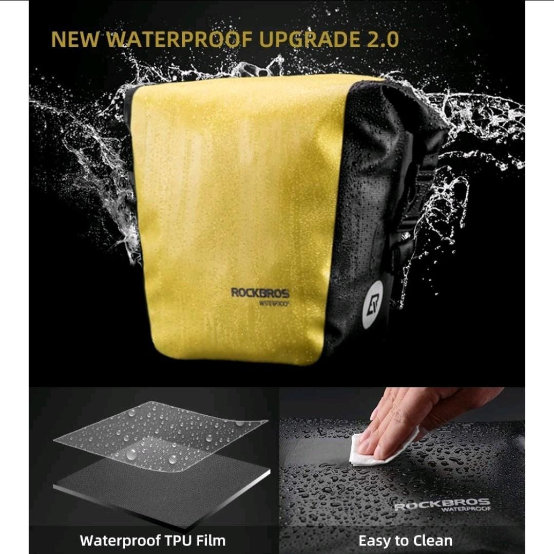 ROCKBROS AS-003 10-12L Compact Lightweight Waterproof Pannier Bag Rock ...