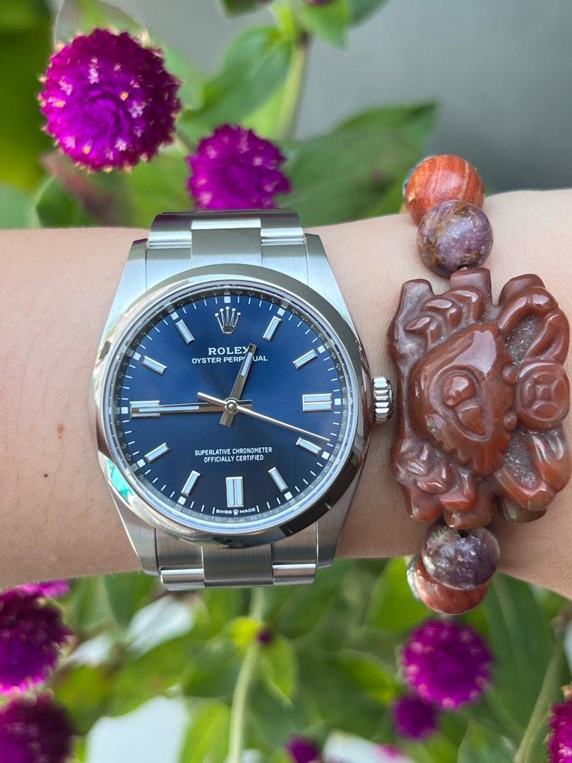 Rolex Oyster Perpetual 36 Blue dial, Luxury, Watches on Carousell