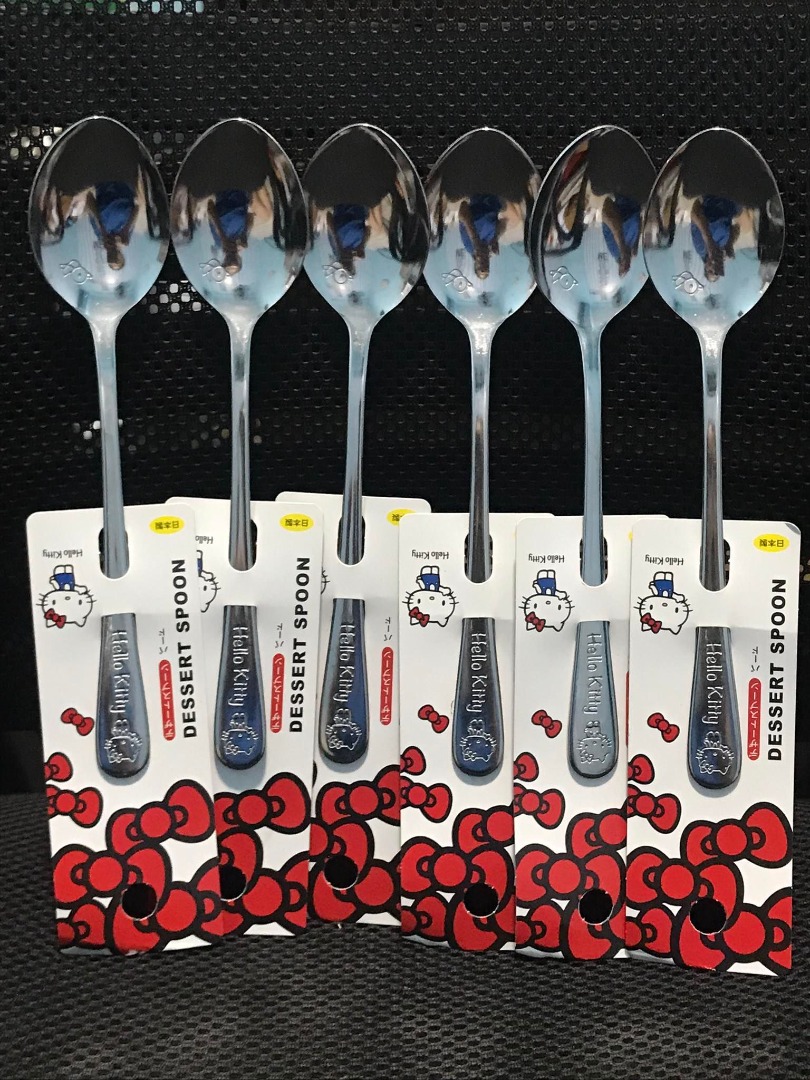 SANRIO HELLO KITTY Dessert Spoon AUTHENTIC, Furniture & Home Living ...
