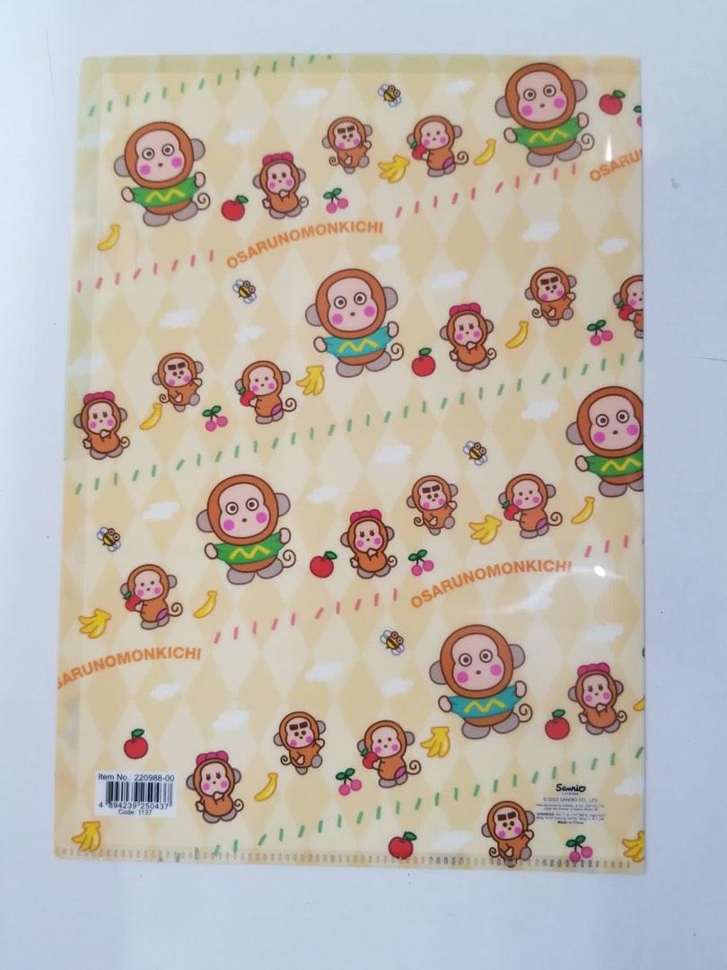 Sanrio Monkichi A4 File, 興趣及遊戲, 手作＆自家設計, 文具 - Carousell