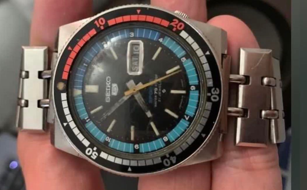 Seiko 6119-6050 Automatic 5 Sports 70m Diver Regatta Timer. Full ...