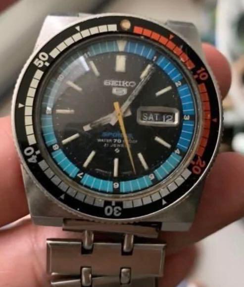 Seiko 6119-6050 Automatic 5 Sports 70m Diver Regatta Timer. Full ...