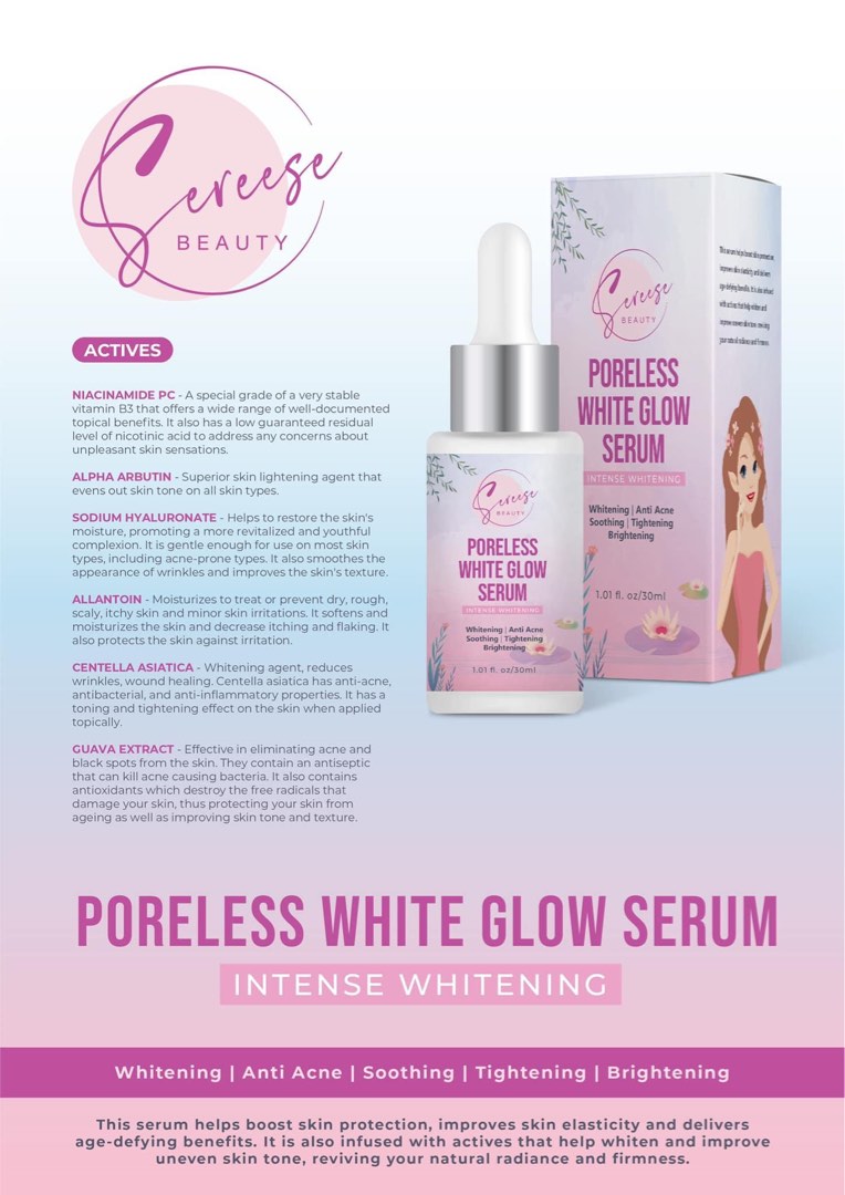 SEREESE BEAUTY - Poreless White Glow, Beauty & Personal Care, Face ...