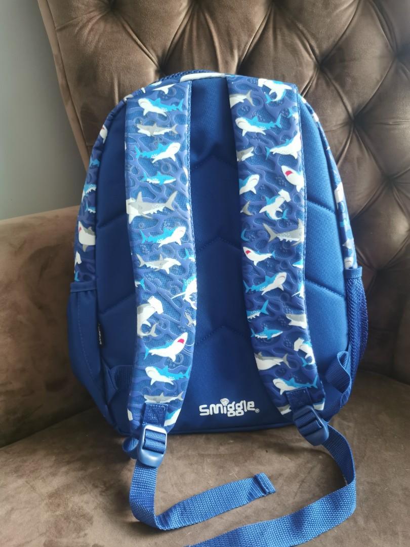 Smiggle Flow Blue Shark Classic Backpack, Men's Fashion, Bags ...