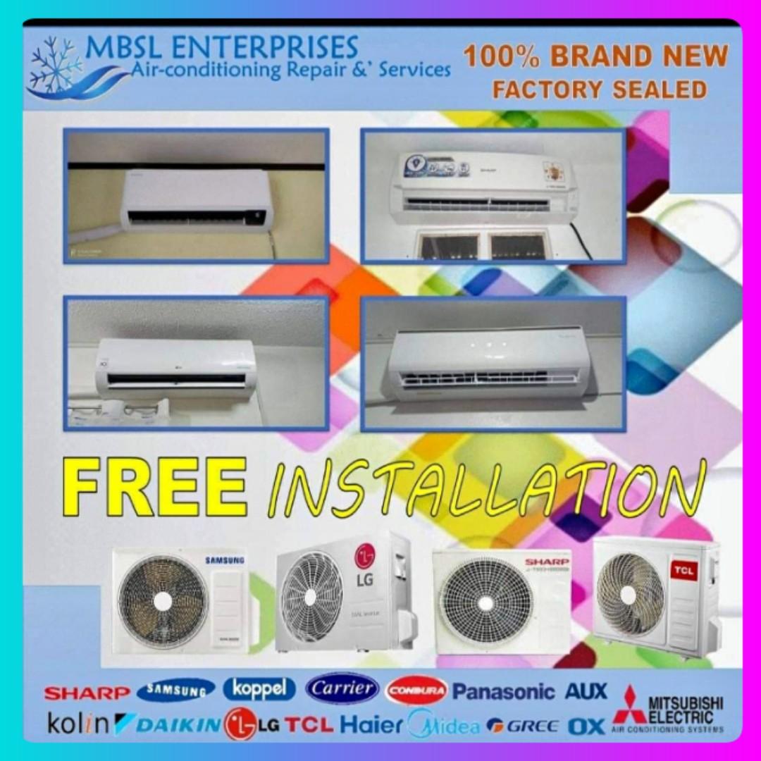 split type inverter Aircon with free installation brand new factory ...