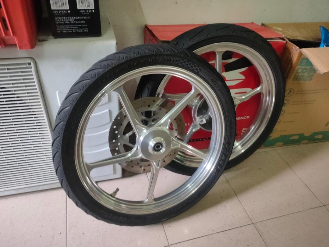 Sport rim enkei FG511 chrome, Motorbikes on Carousell