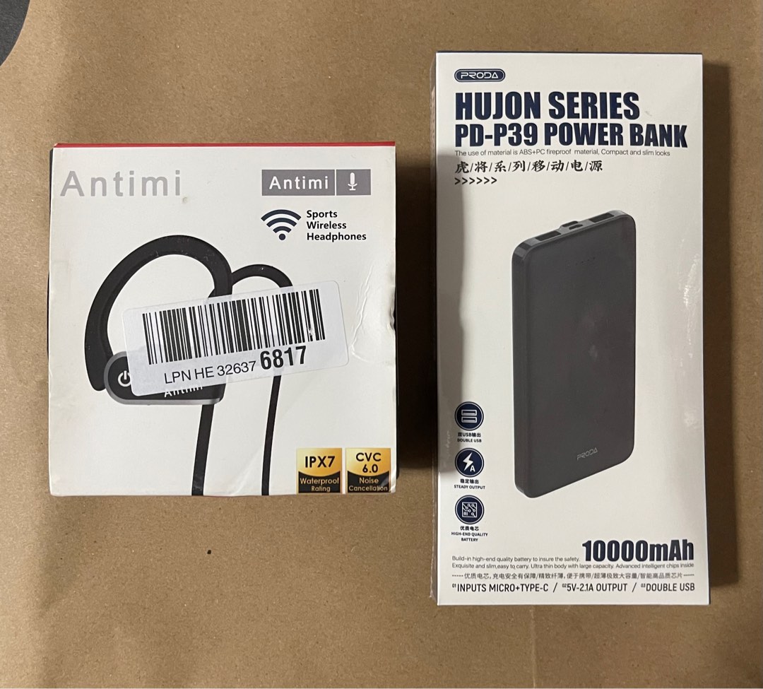 Sports Wireless Headphones/Power Bank (Antimi, Proda Hujon Series ...