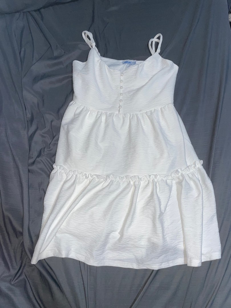 TEMT white babydoll tiered dress, Women's Fashion, Dresses & Sets ...