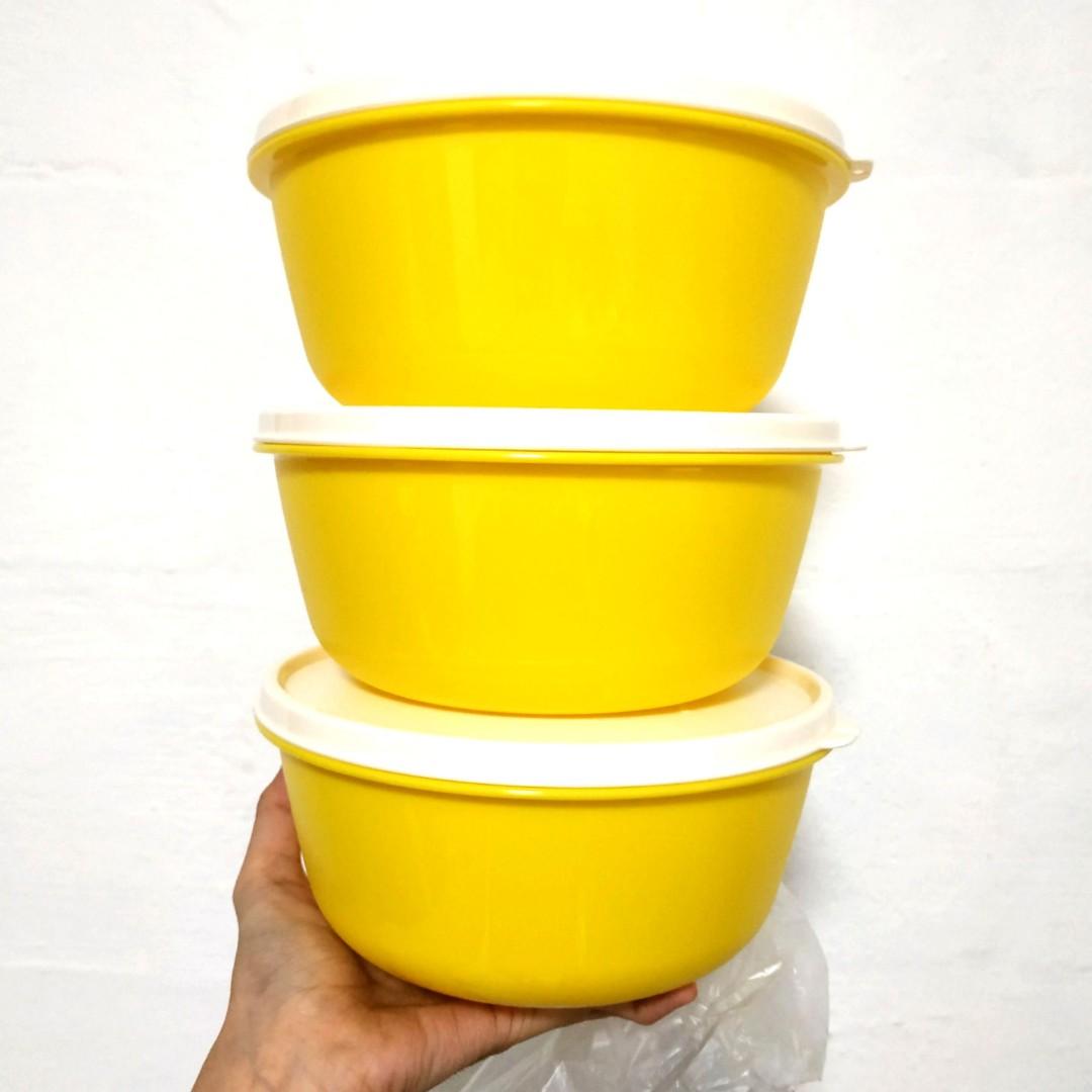 Tupperware 1.5L Fix N Mix Round Modular Container Bowl Set of 3 ...