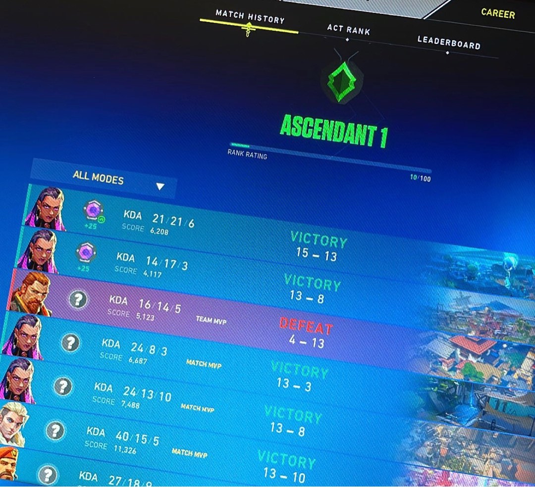 Valorant Ascendant 1 Account, Video Gaming, Gaming Accessories, In-Game ...