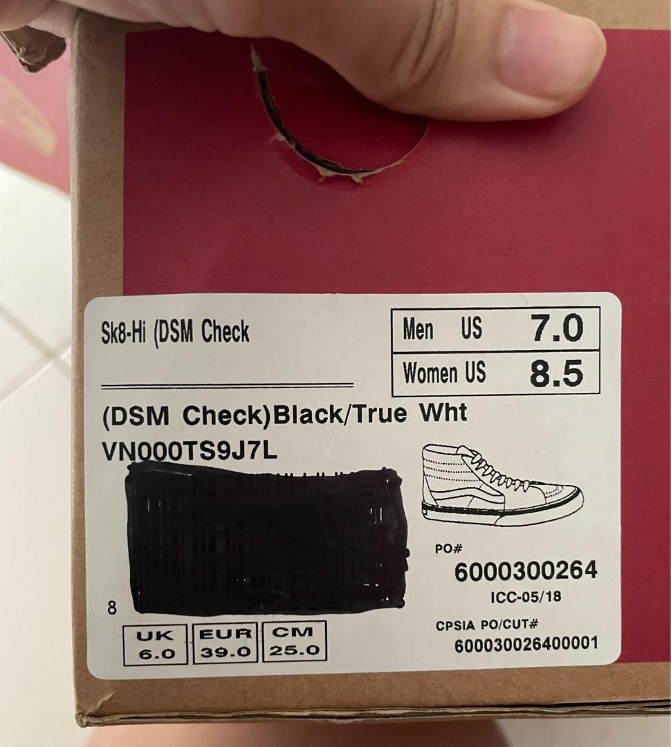 vans sk8-hi DSM check, Women's Fashion, Footwear, Sneakers on Carousell