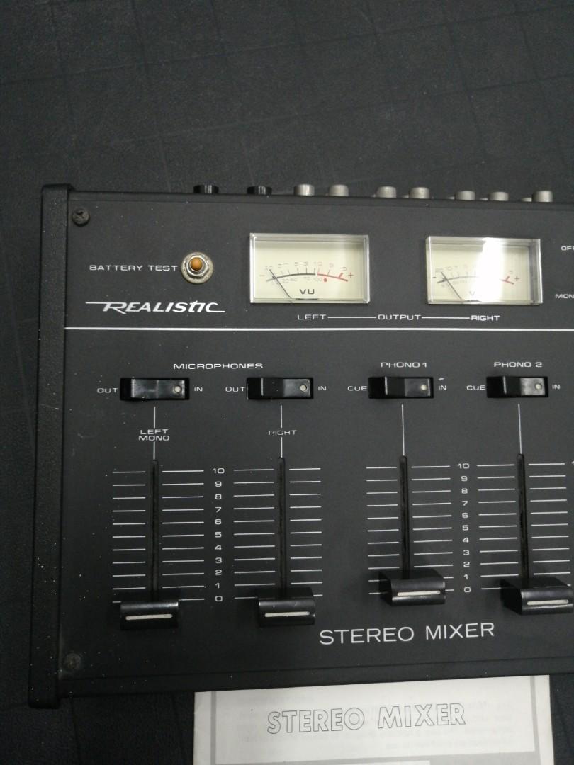 PRICE DROP: Vintage Radio Shack Realistic Stereo Mixer, Hobbies & Toys ...