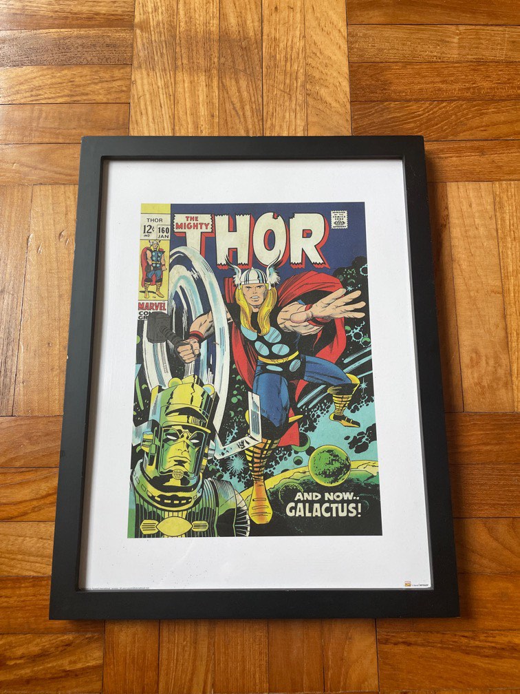 Vintage Thor Marvel comic frame, Furniture & Home Living, Home Decor ...