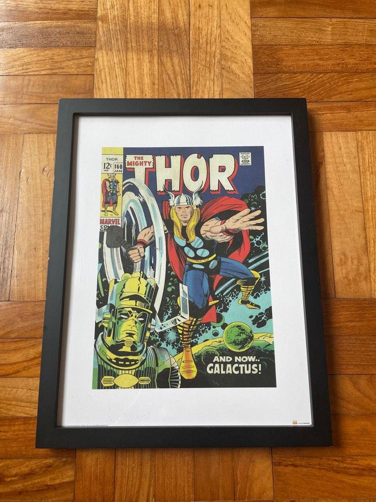 Vintage Thor Marvel comic frame, Furniture & Home Living, Home Decor ...
