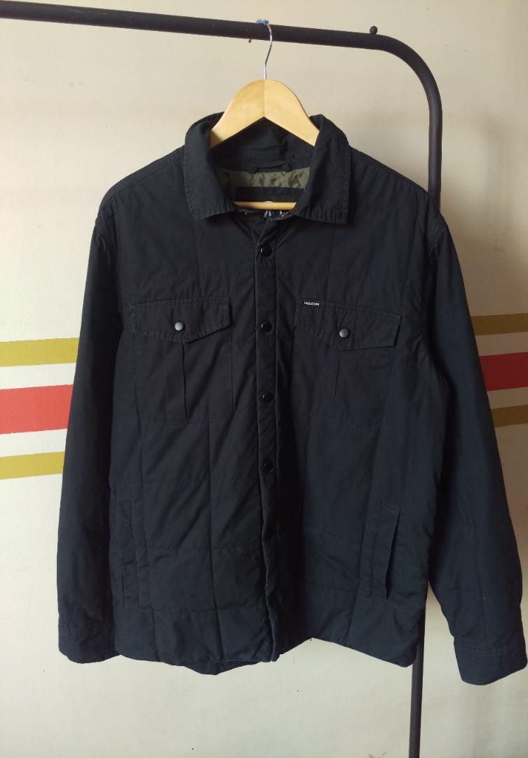Volcom Jacket buttoned black, Men's Fashion, Coats, Jackets and ...