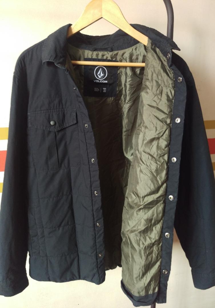 Volcom Jacket buttoned black, Men's Fashion, Coats, Jackets and ...