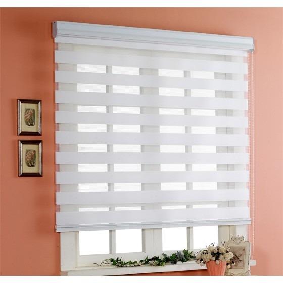 White Venetians Korean zebra Combi duo shade roller blinds, Furniture & Home Living, Home Decor ...