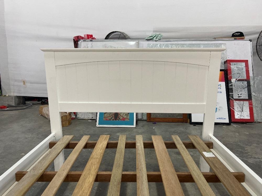 Wooden Super Single Bed Frame White Colour / Rangka Katil Super Single Kayu Warna Putih ...
