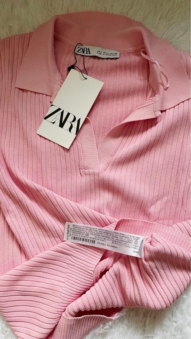 Zara Ribbed Polo Shirt, Women's Fashion, Tops, Shirts on Carousell
