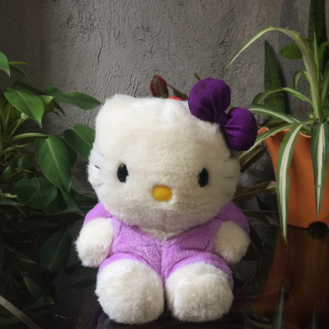 1999 Vintage Hello Kitty Lavender Plush, Hobbies & Toys, Toys & Games ...
