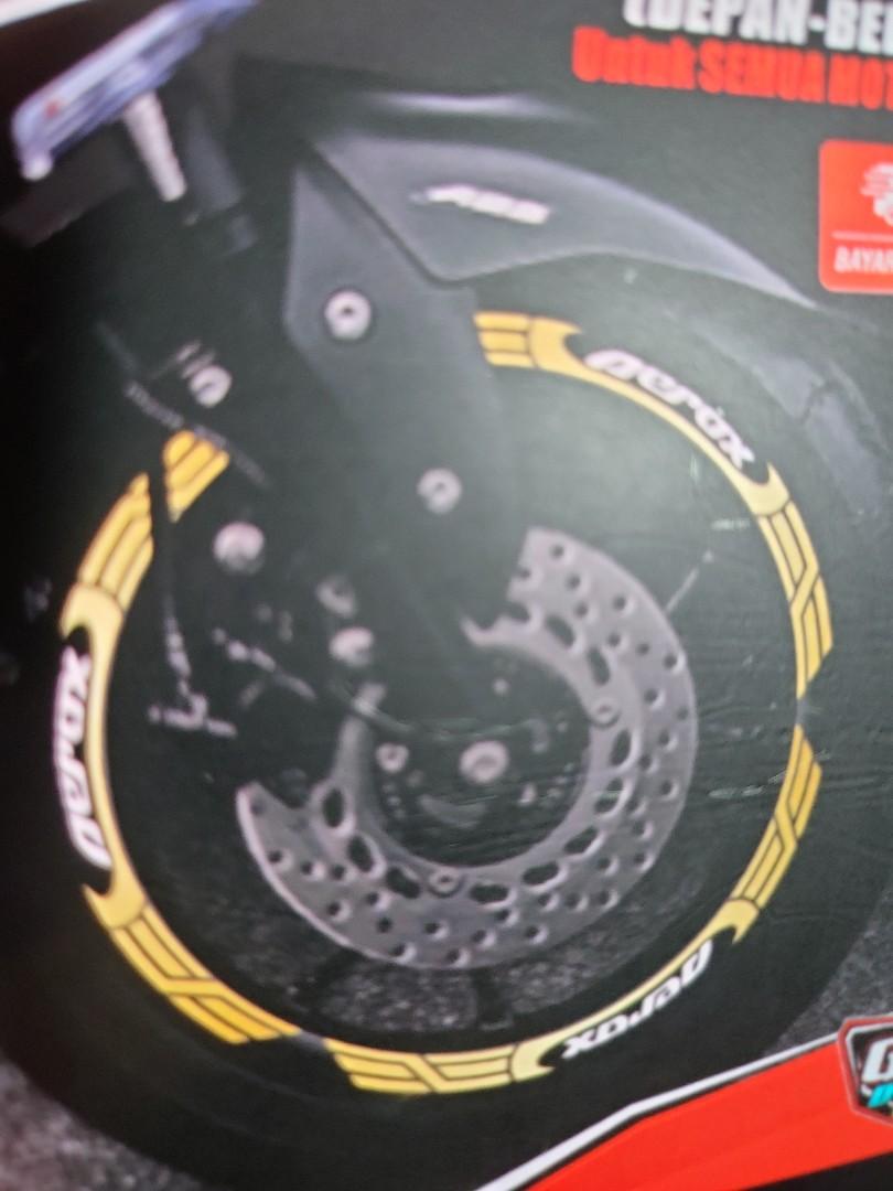 2 sets Cutting aerox 155 rims sticker, Motorcycles, Motorcycle ...