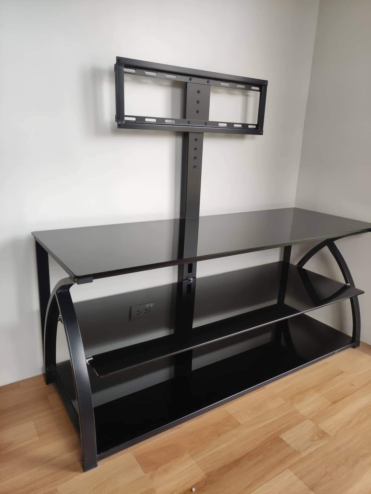 3 layer TV Rack Tempered Glass, Furniture & Home Living, Furniture ...