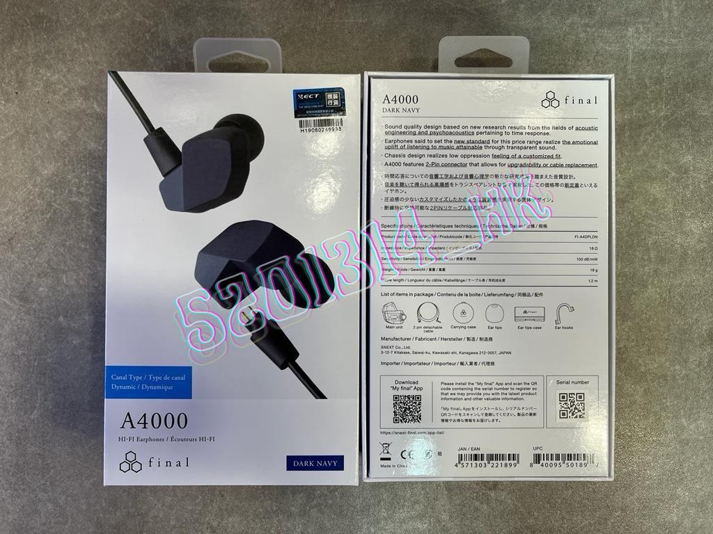 【全新行貨 門市現貨】Final Audio Design A4000 入耳式耳機 FI-A4DPLDN, 音響器材, 耳機 - Carousell