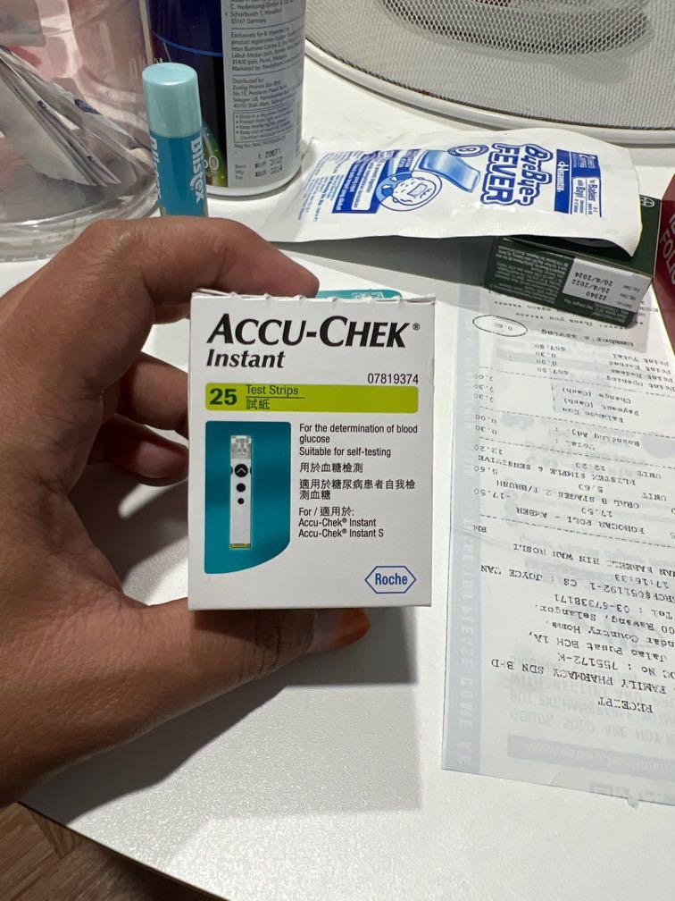 Accu Chek Instant Test Strip, Health & Nutrition, Medical Supplies ...
